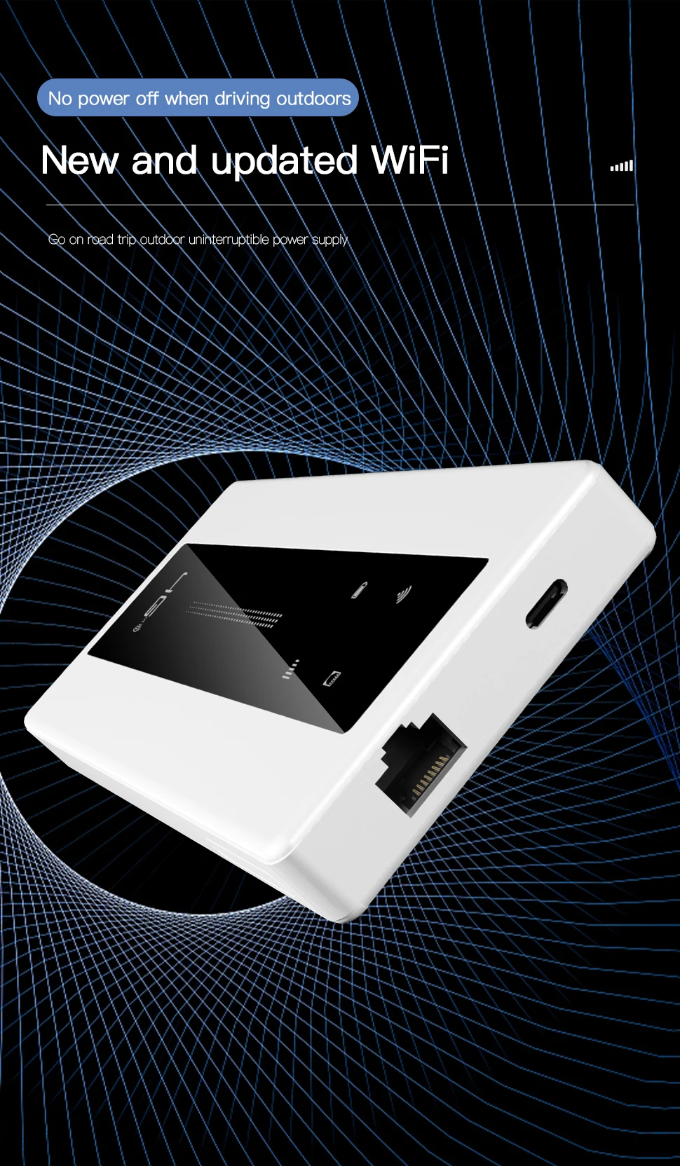 Kuwfi MF989 - Portable 4G LTE Router with 10000mah Battery