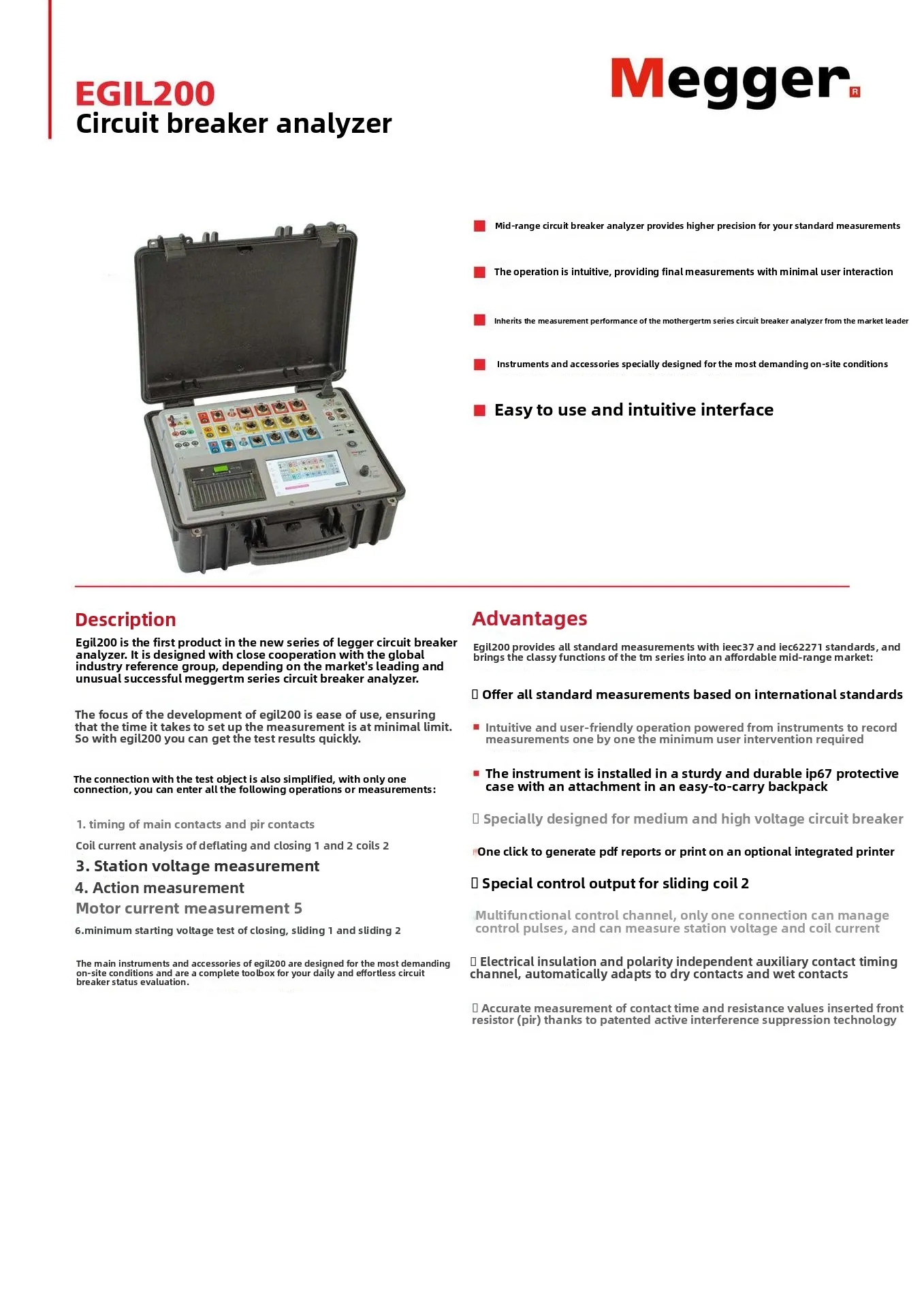 For Megger Megaike Egil211 Circuit Breaker Analyzer Imported Equipment ...