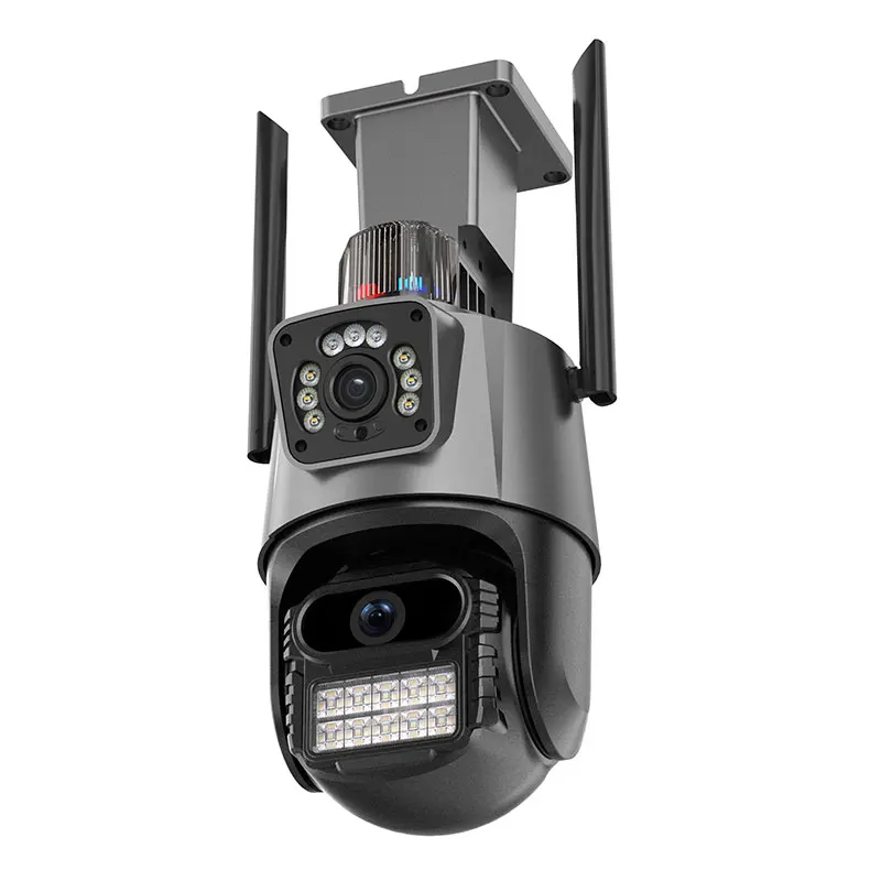 Icsee 6mp Outdoor Dual Lens Cctv Camera Wifi Surveillance Camera Human ...