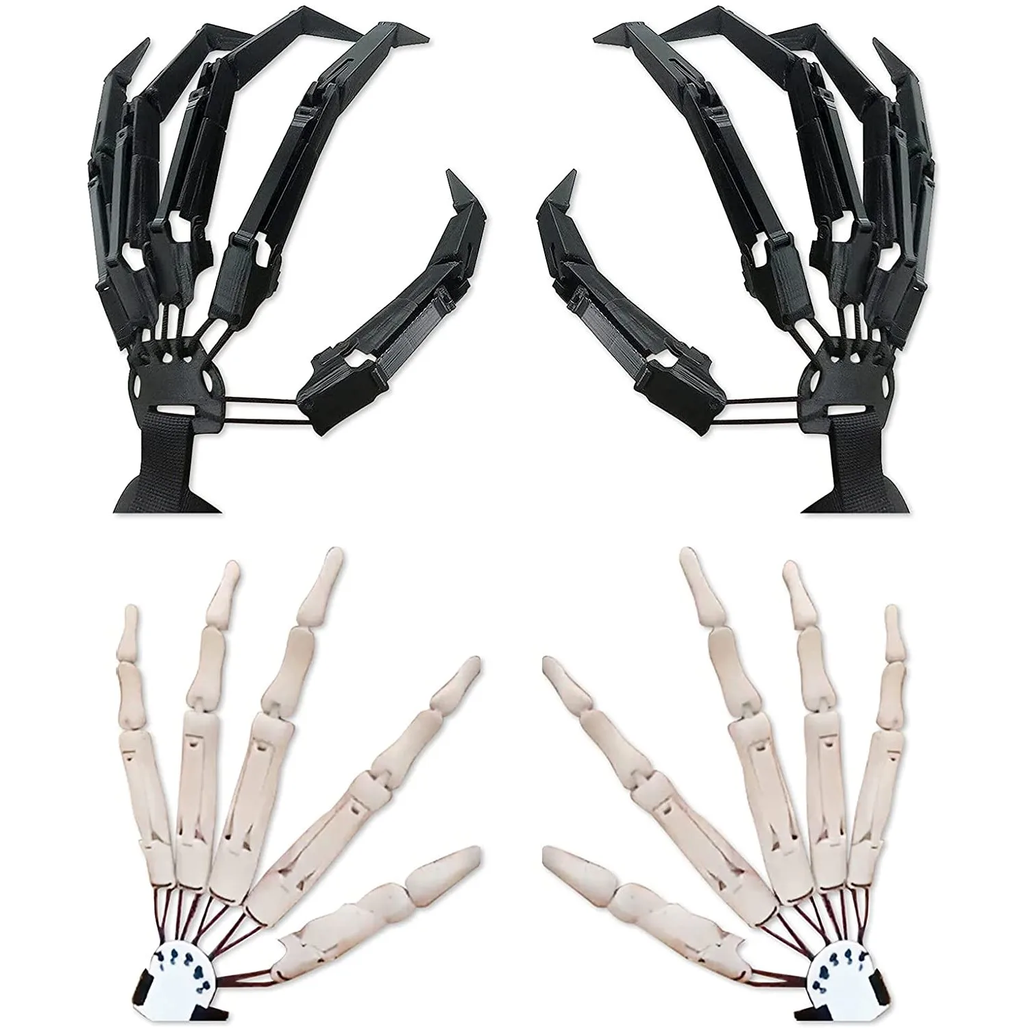 3d Halloween Articulated Finger Claw Cosplay Decoration Party Props ...