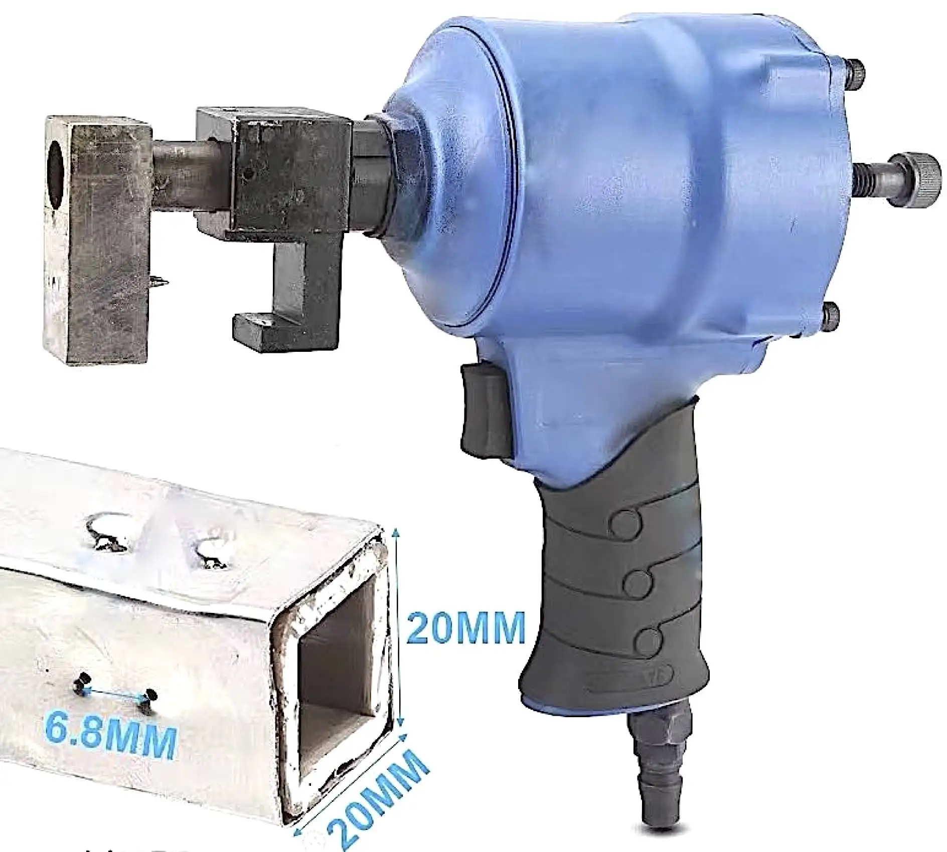 TY17600SD Tube Double Holes Pneumatic Puncher - 20mm Square