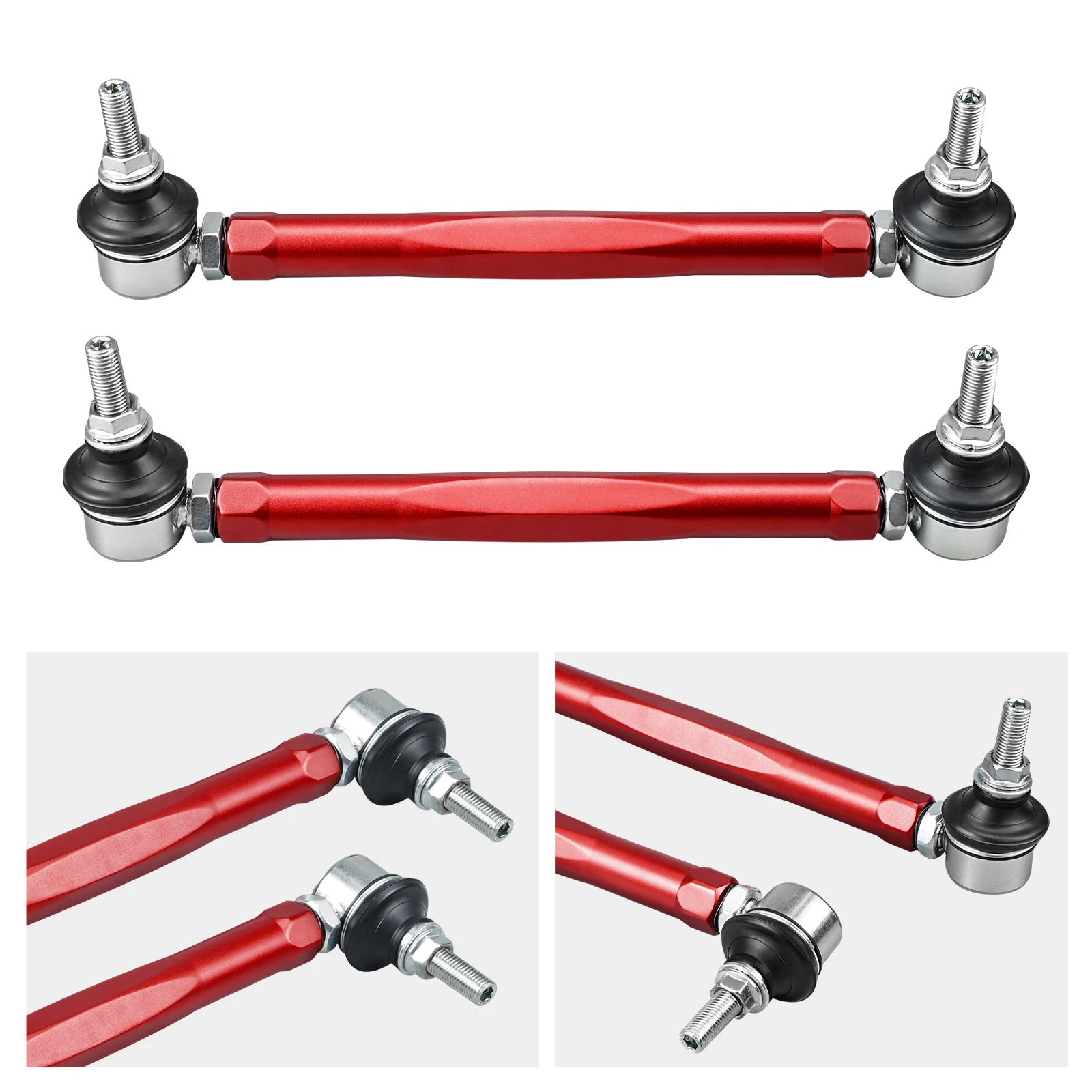 Bevinsee Aluminum Billet Adjustable Front Sway Bar End Link Kit For Bmw ...