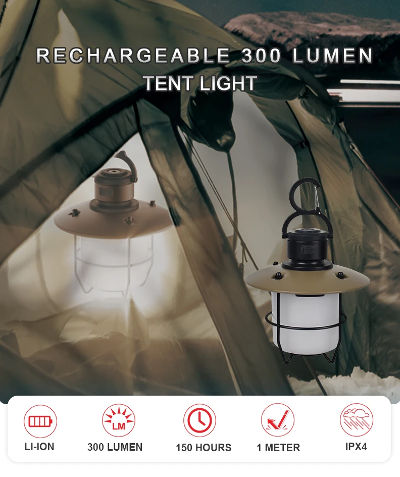 Rechargeable Led Tent Light With Tripod Stand Option - Buy Tent Light ...