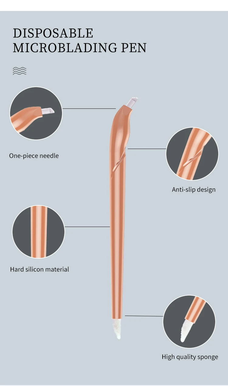 Champagne Disposable Microblading Pen #9 #12 #14 #18U 0.2mm ...