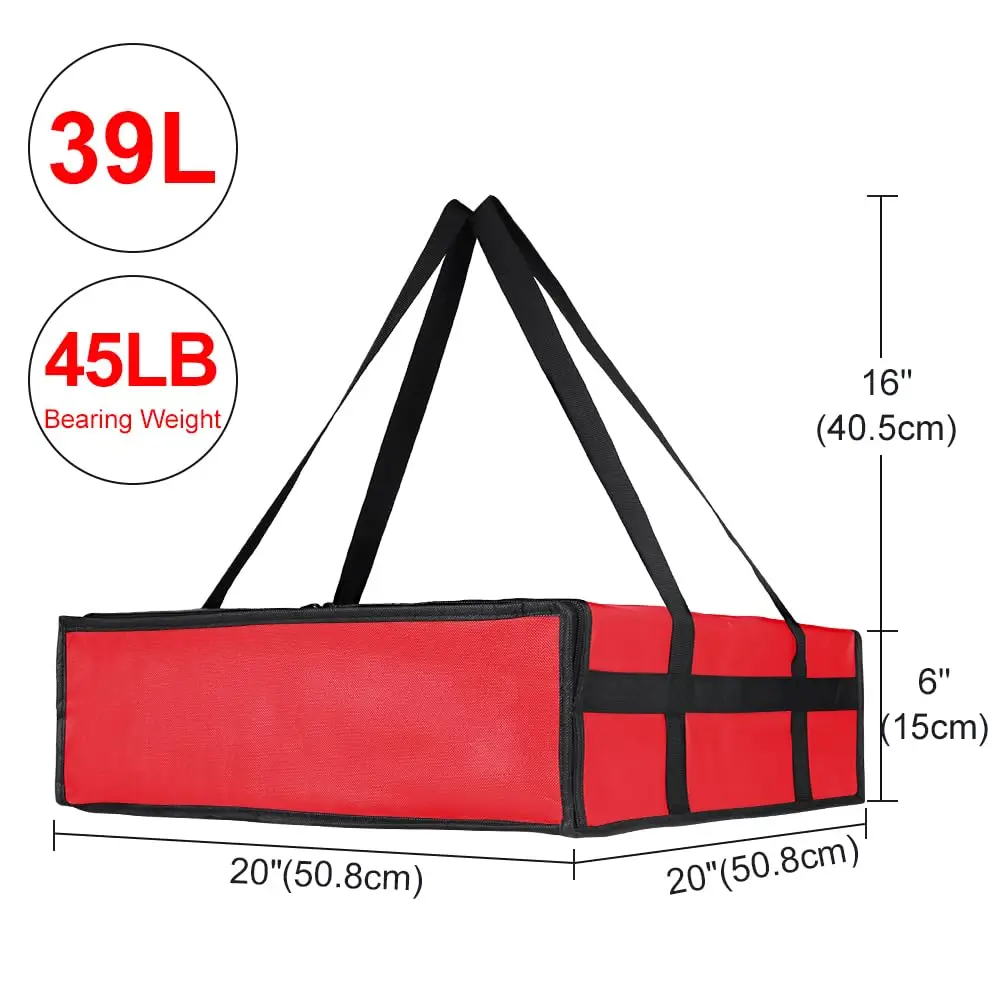 Pizza Warmer Bags Insulated Delivery Carrier Reusable Cooler and Food ...