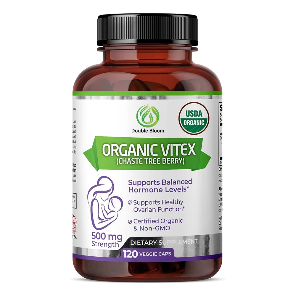 Organic Vitex Capsules Standardized And Concentrated 4x Extract Whole ...