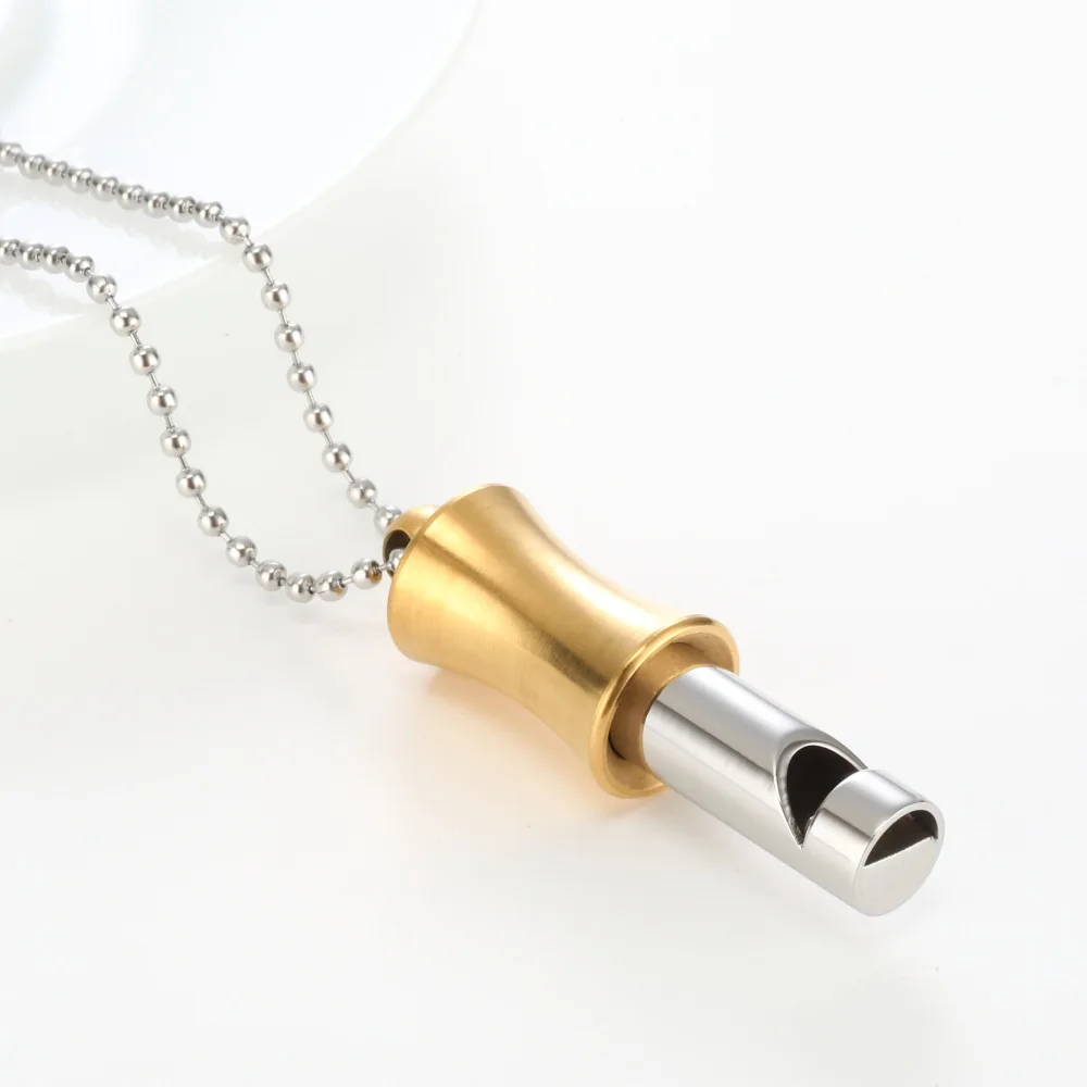 Customized Breath Work Tool Whistle Pendant Necklace