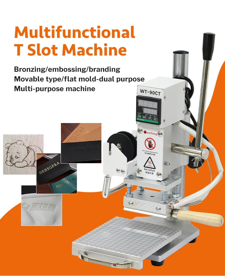 Custom DIY Logo Stamp Digital Hot Foil Stamping Machine 220v Leather ...