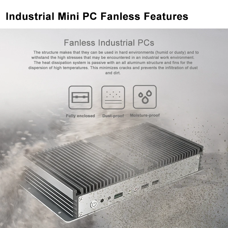 Industrial Mini Pc Core I7 10510u I5 10210u Fanless Desktop Computer 2 ...