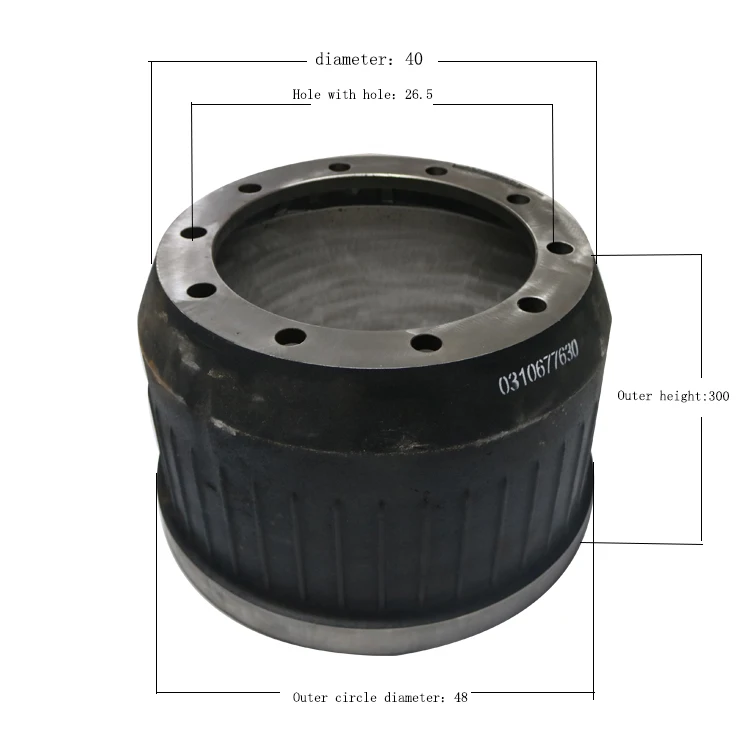 Cost-Effective Brake Drum for Dump Trucks & Trailers 0310677630 Direct ...