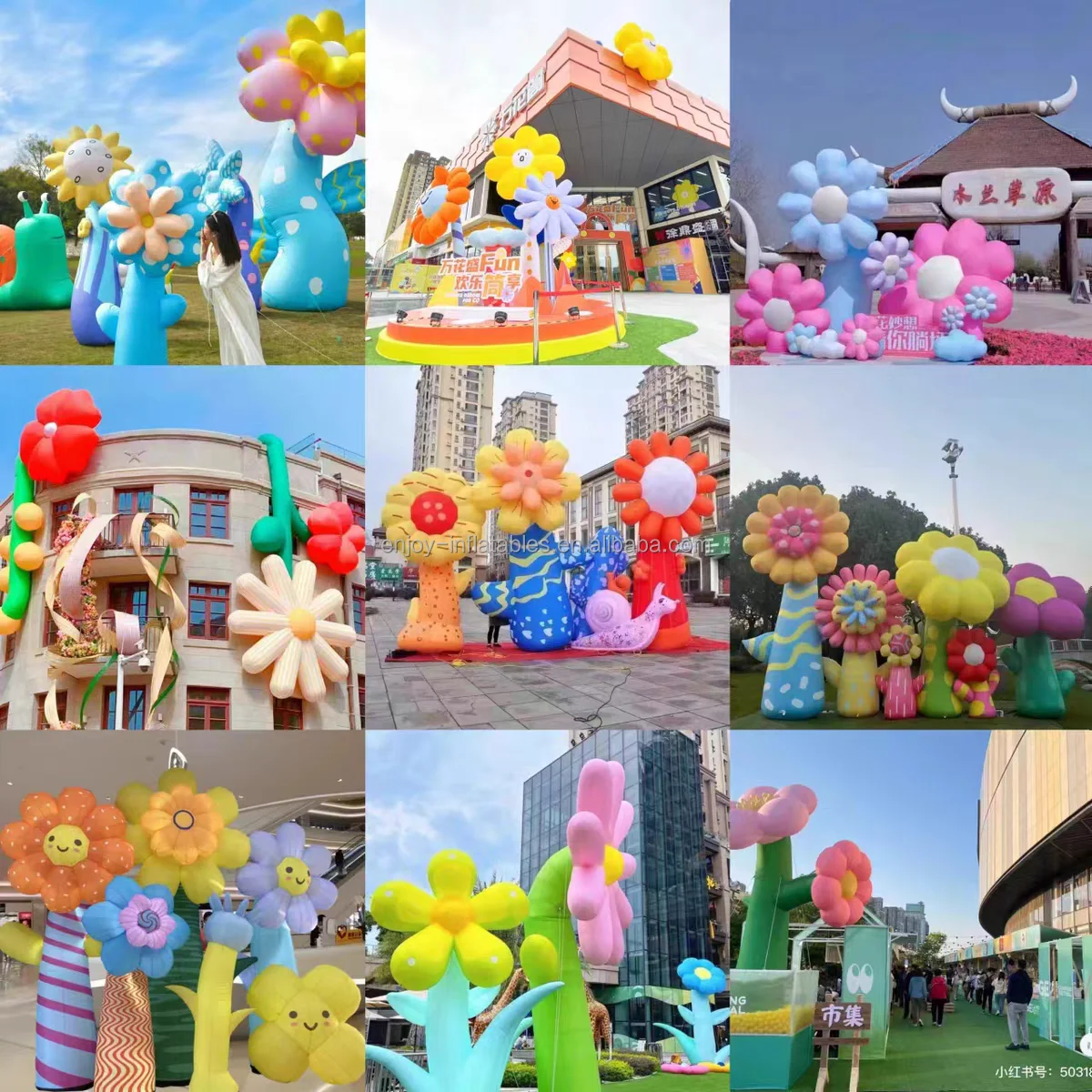 20ft High Giant Plant Inflatable Beautiful Flower For Outdoor ...