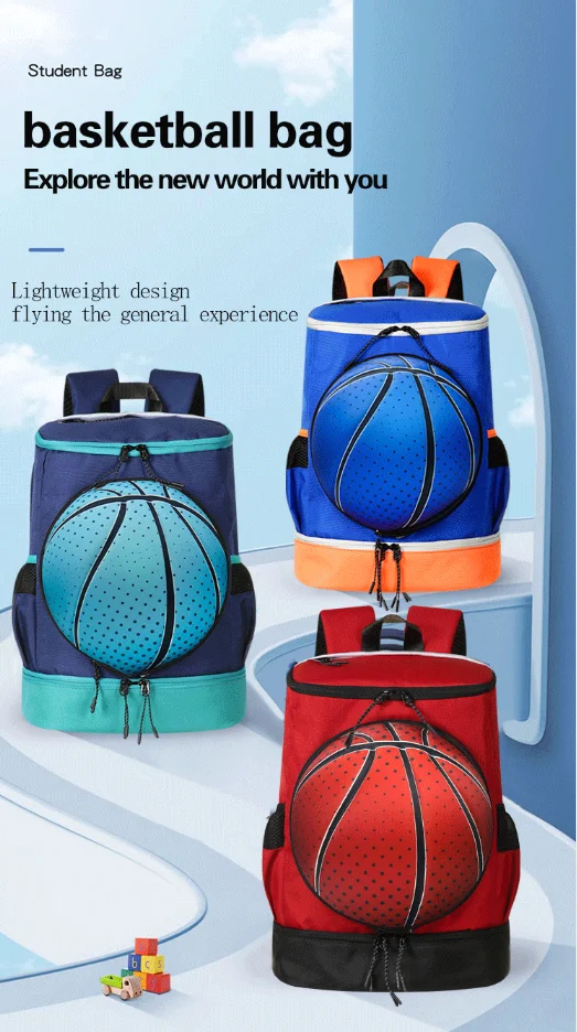 Custom Casual Sports Basketball Backpack - Waterproof & Stylish