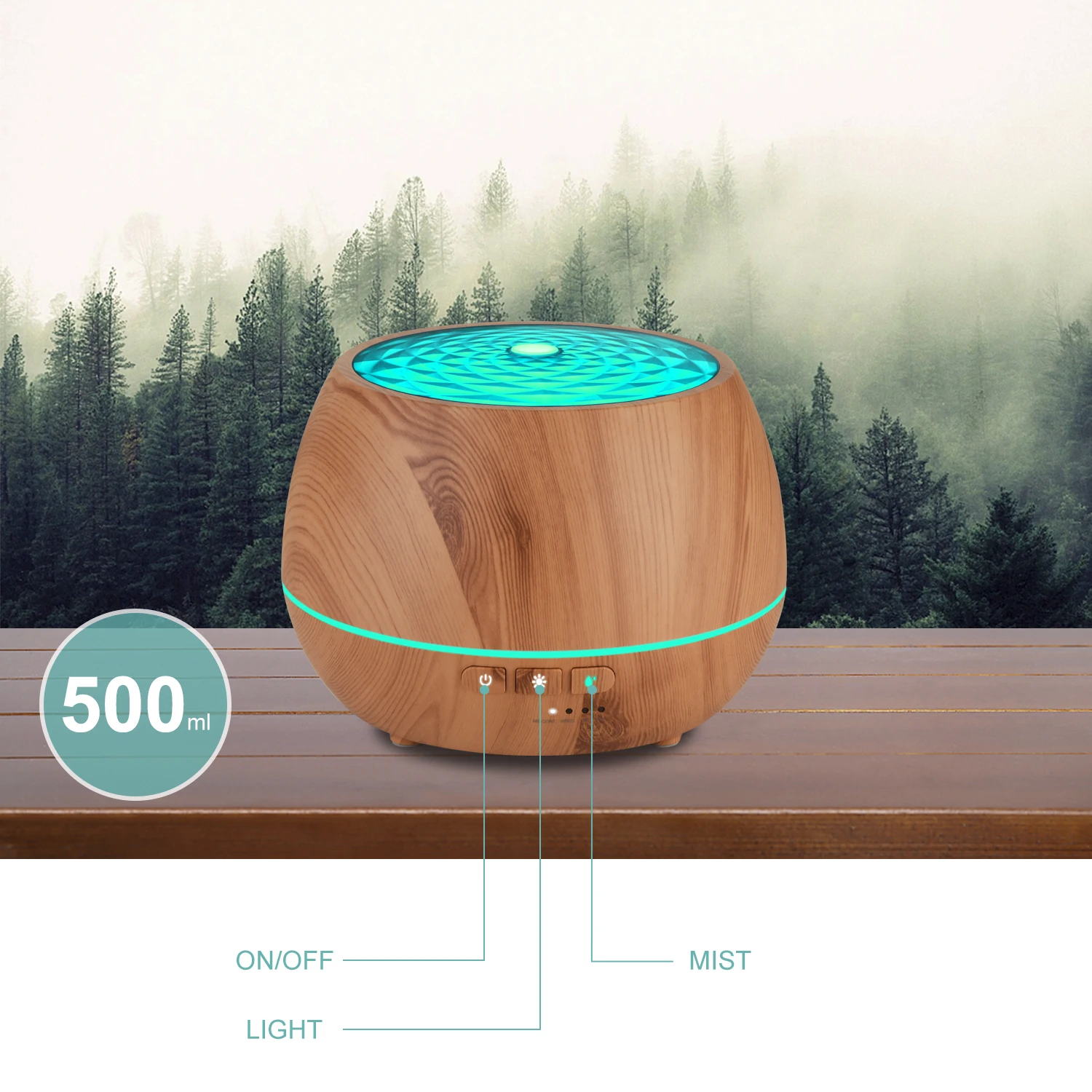 Ultrasonic Essential Oil Diffusers 500ml Diffuser Gift Set Top 10 ...