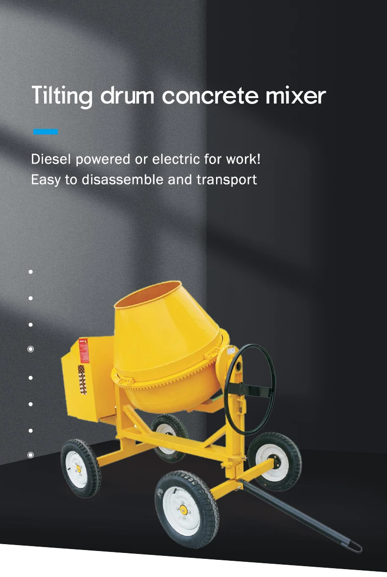 Small Concrete Mixer Truck Self-mixer 1 Bag Cement With Diesel Engine ...