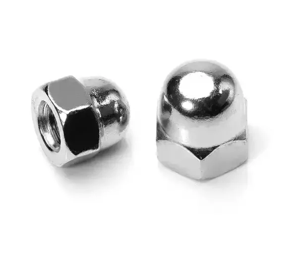 Din 1587 Acorn Nut M3-20 Stainless Steel Lock Nuts With Zinc Plating And Waxed Finish For Heavy ...