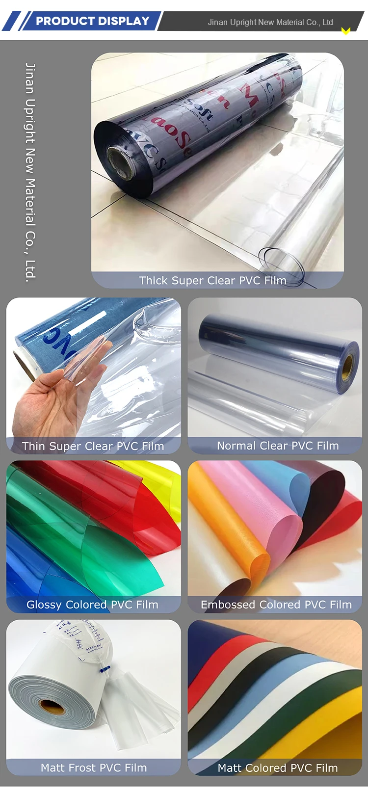 Upright Soft Super Clear PVC Transparent Film Roll for Table Cloth