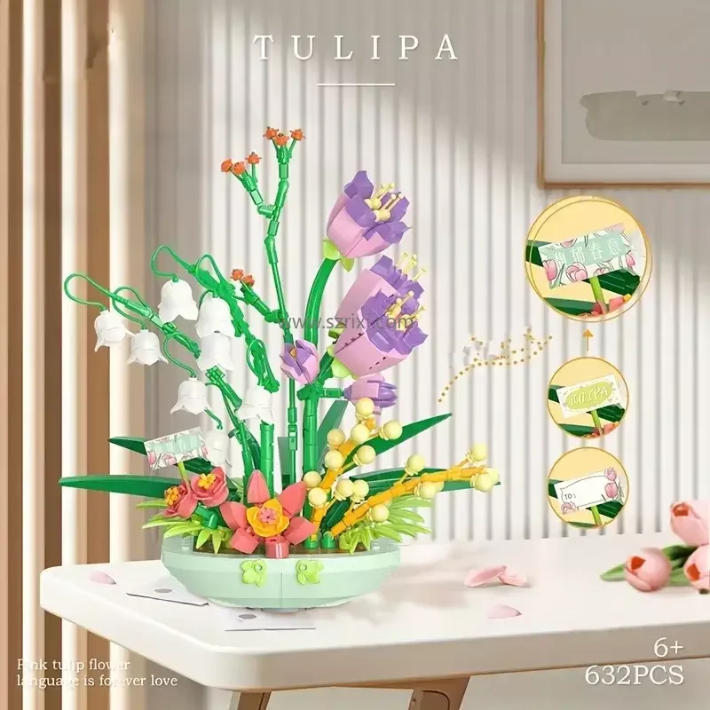 2115 Eternal Life Fragrant Spring Potted Flower Bouquet Tide Play Girl ...