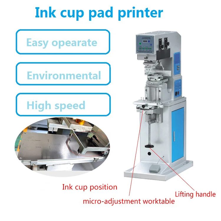 Single Color Tampo Pad Printing Machine for Bottle Caps