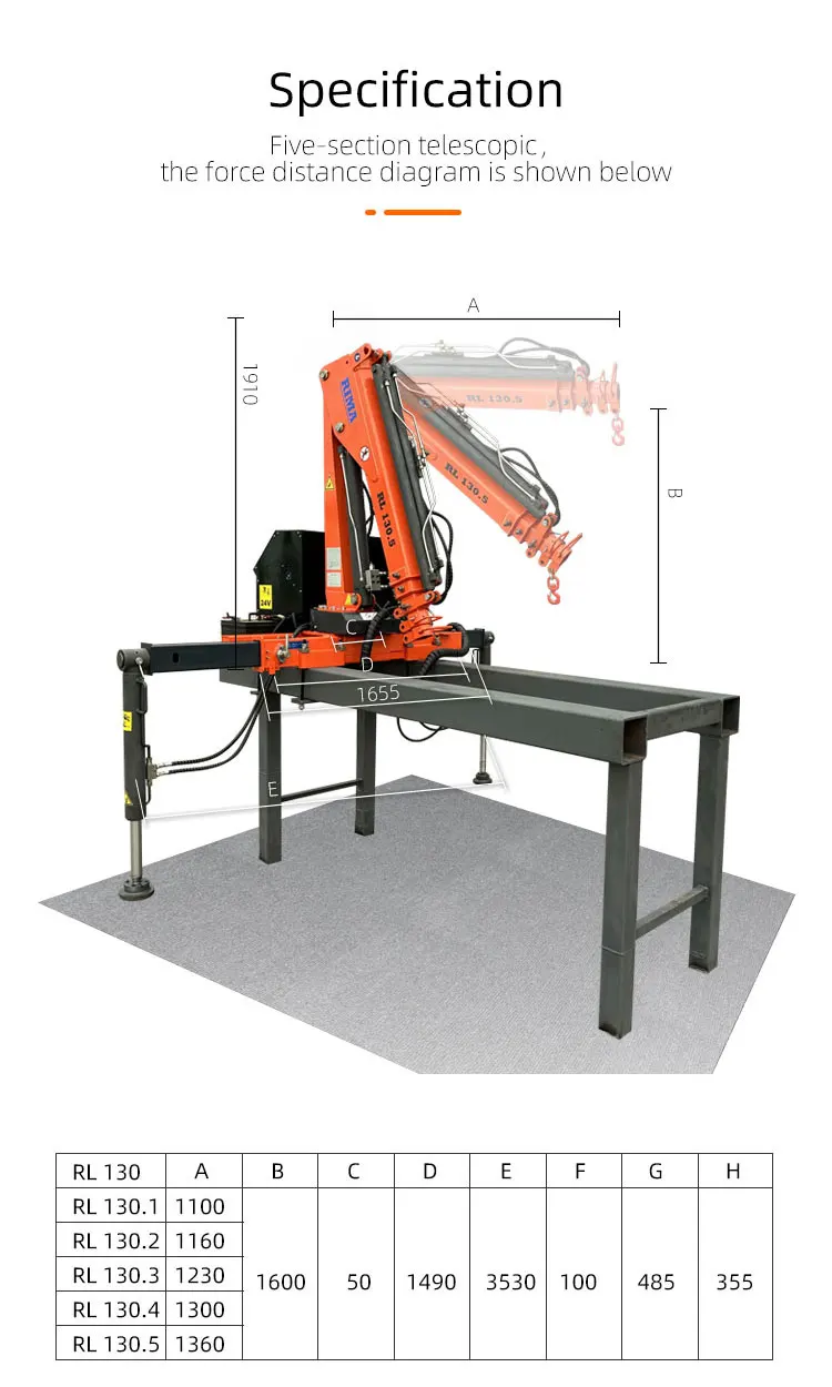 Hydraulic Mini Truck Crane Load Rima Rl130 Folding Booms Pickup Crane ... Hydraulic Mini Truck Crane Load Rima Rl130 Folding Booms Pickup Crane ...