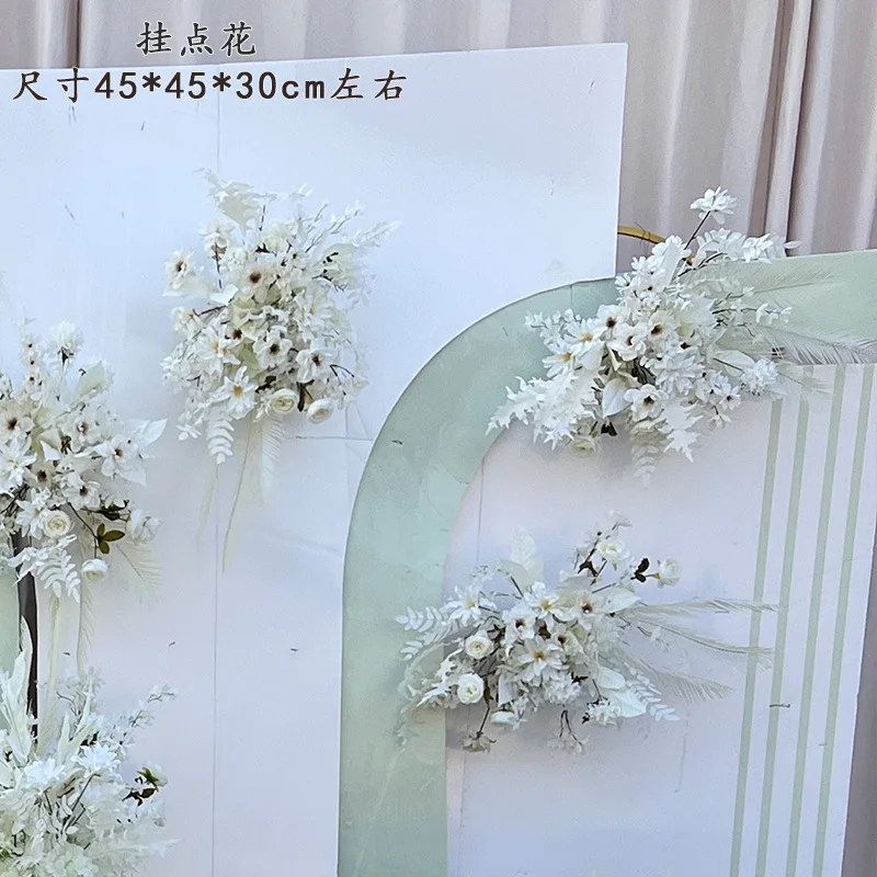 Sn-a064 Luxury Beautiful Artificial Backdrop White Silk Weddings ...