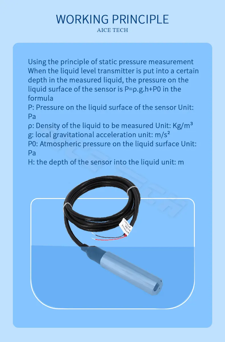 Water Conservancy Submersible Pressure Level Transmitter Water Well ...