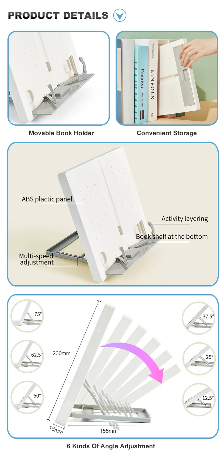 Home Office Table Mini Book Holder Support Customization Foldable Desk ...