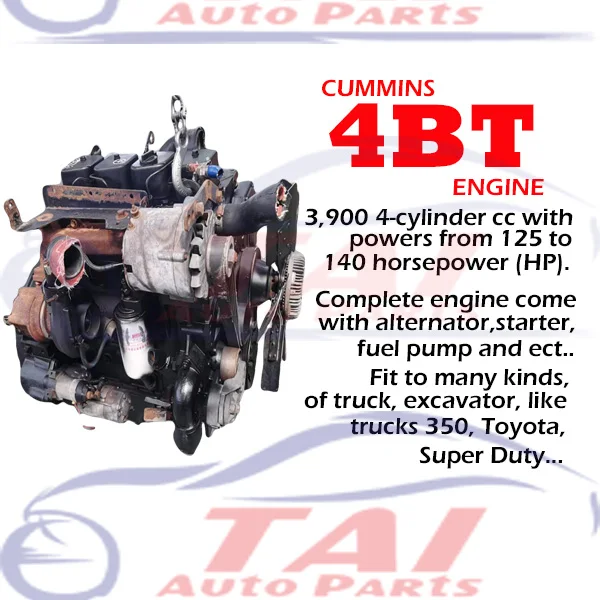 Original Used Complete Truck Engine 4bt 3.9l For Cummins Truck ...