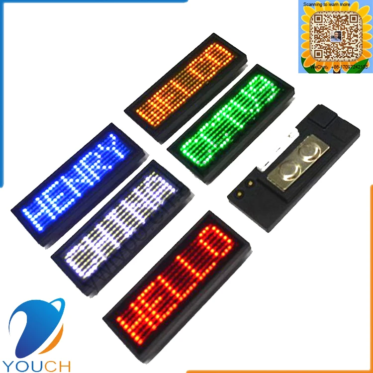 Mini LED Name Tag Programmable LED Name Badge| Alibaba.com