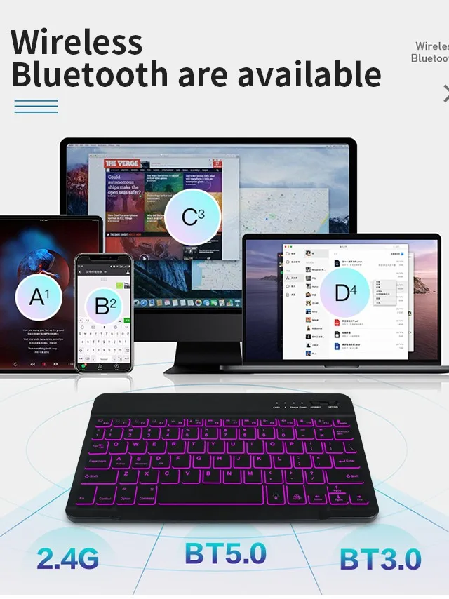 Tooth Keyboard Mini Air Wireless Keyboard And Mouse 2023 Wireless Blue ...