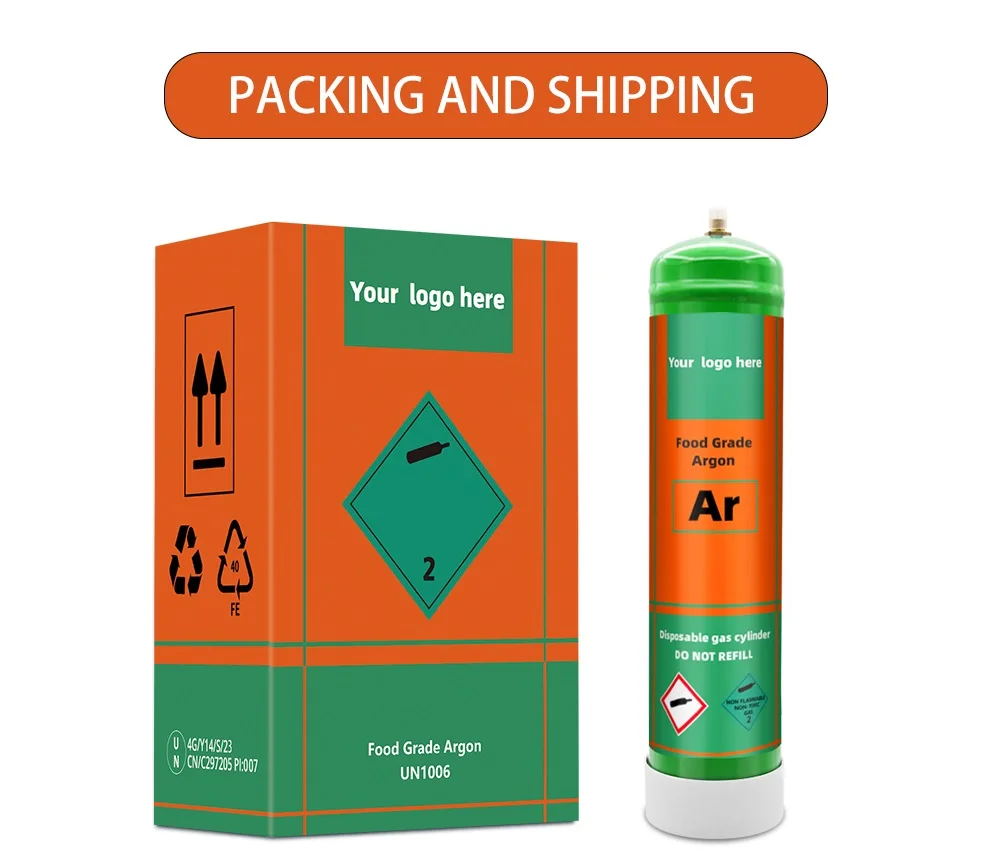 Wholesale Large Disposable Argon Cylinder Food Grade Argon Gas Cylinder ...