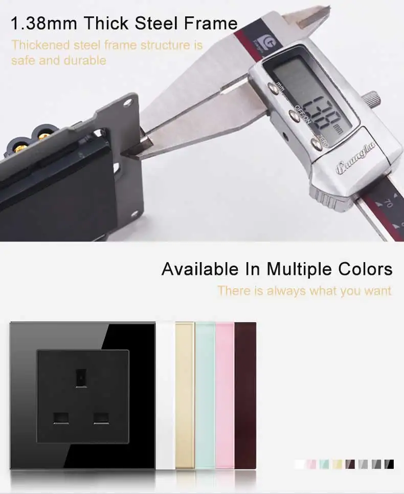 South Africa 15 Amp Electric Wall Switched Socket - SRAN