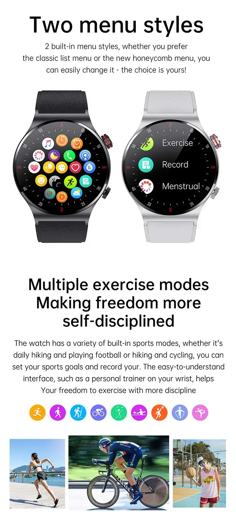 2023 New Sport Tracker Wearable Devices Qw33 Smart Watch Men Full Touch ...