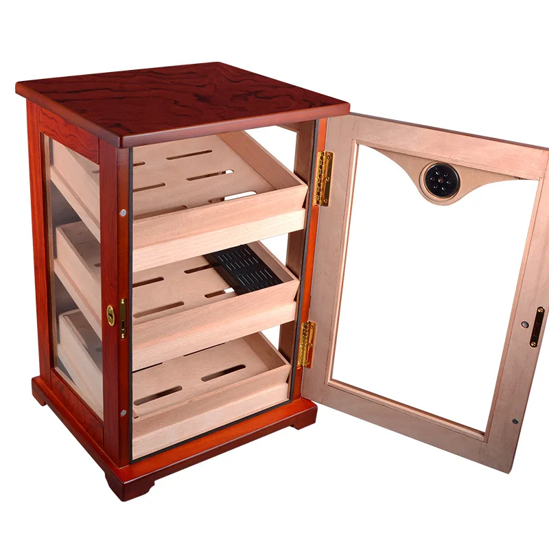 Wood Cigar Showcase Rack Display Humidors Luxury Large Capacity High ...