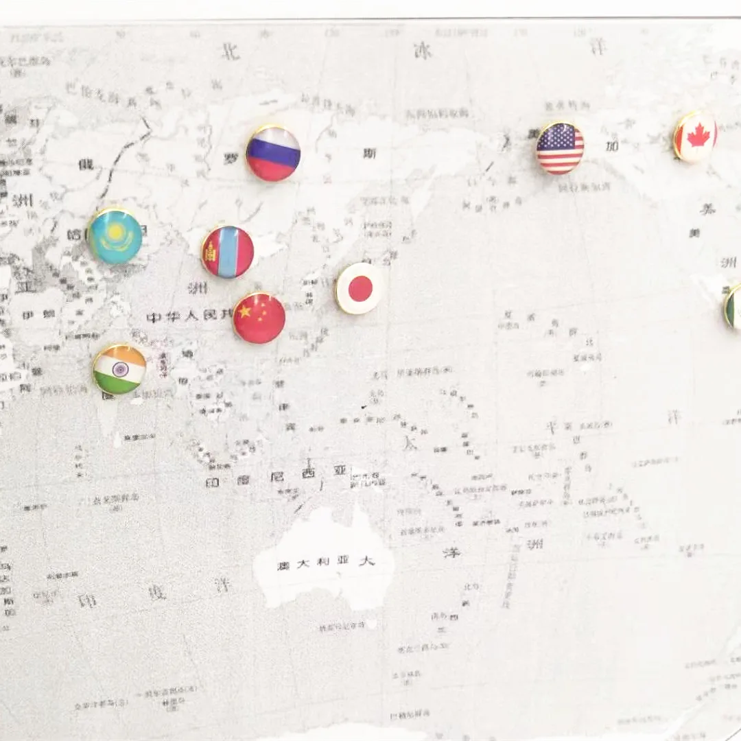 Colorful National Flags Pin Set - Perfect for Decor & Crafts