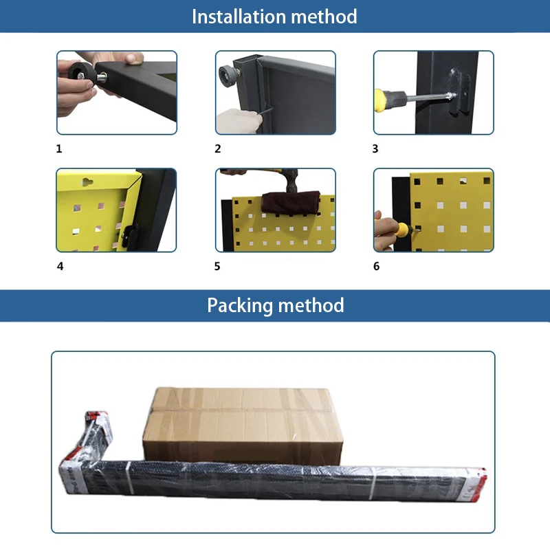 Customizable Light Duty Metal Display Rack Workshop Tool Rack Pegboard ...