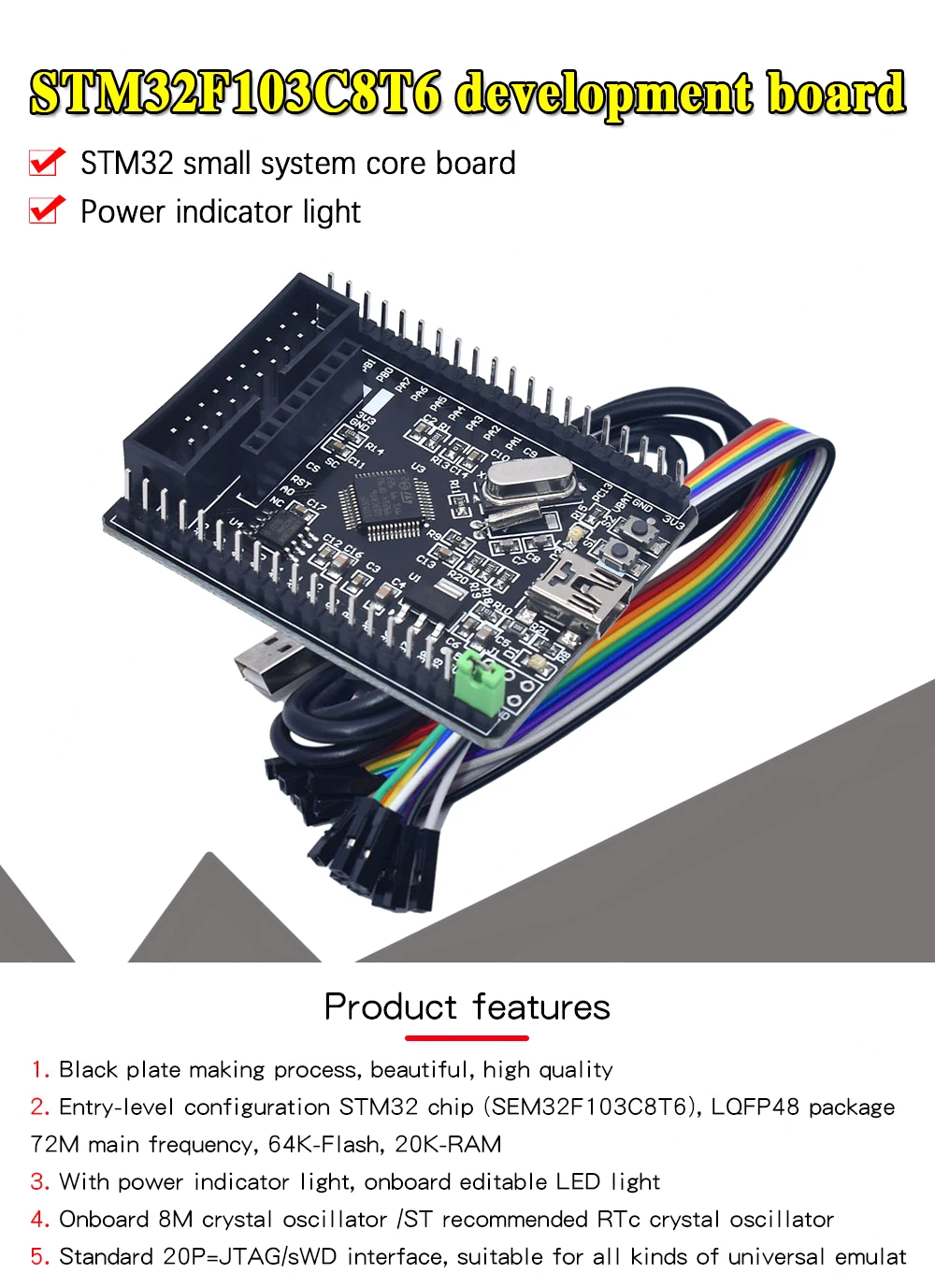 Eqv Stm32f103c8t6 Stm32f103 Stm32f1 Stm32 System Board Learning Board Evaluation Kit Development