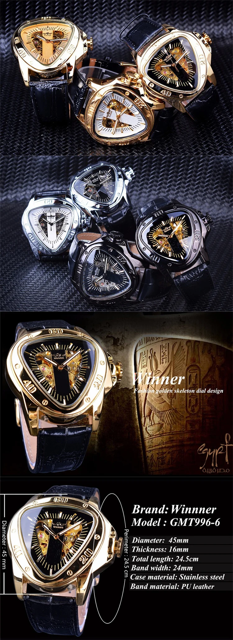 Luxury Steampunk Fashion - Triangular Dial Mechanical Watches