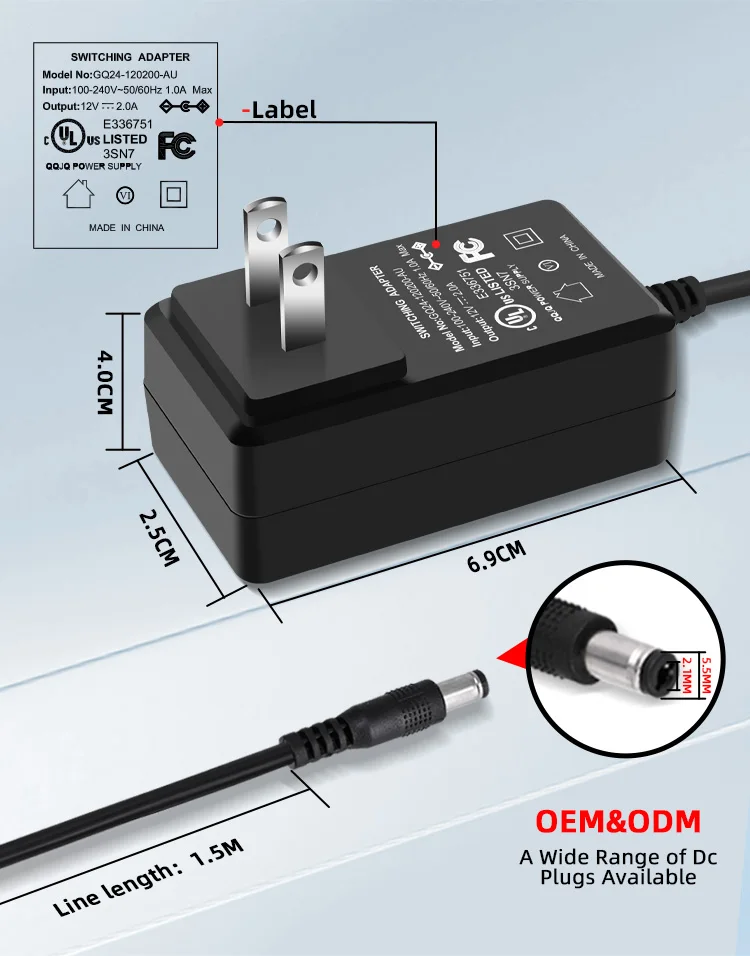 Power Adapter 12v 2a Ac Fcc Doe Adaptor Power Supply 15v 24v 1a 12v 2a Ac Dc Adapter Us 12v 2a ...