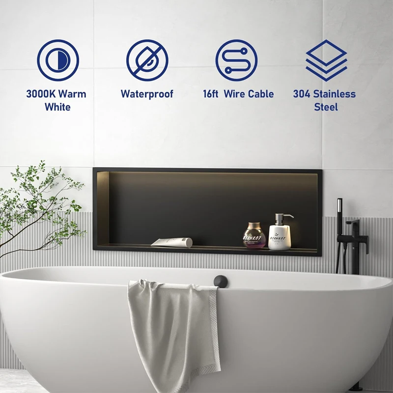 New Embed Shelf Alcove Sus304 Bathroom Accessories Wall Parfum De ...