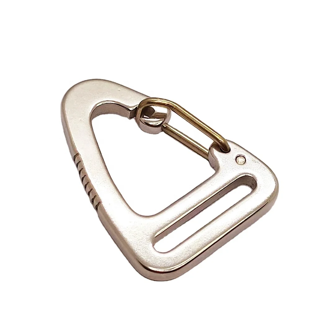 Stainless Steel Marine Webbing Climbing Triangle Clip Hook Carabiner ...