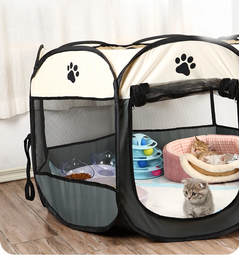 Pet Foldable Exercise Kennel Tent Removable Indoor Outdoor Cat Dog ...