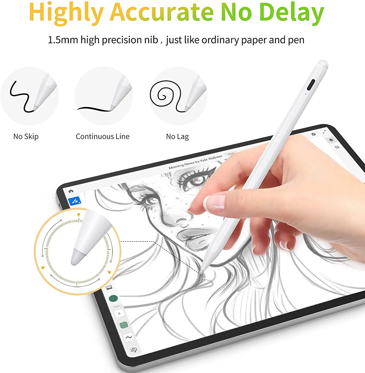 Oem Touch Screen Pencil Drawing Tablet Active High Precision Stylus For ...