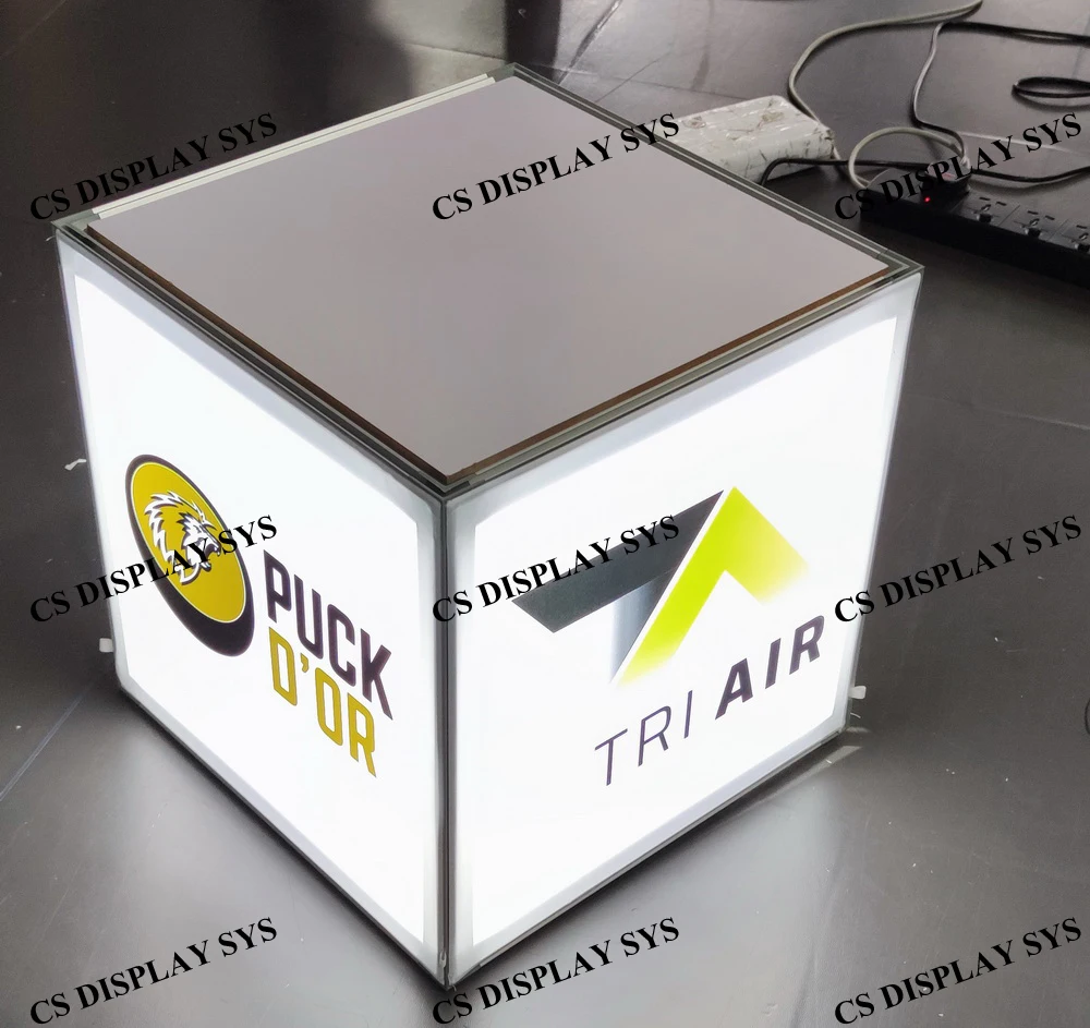 Aluminum Extrusion SEG Fabric Cube LED Light Box for Trade Show
