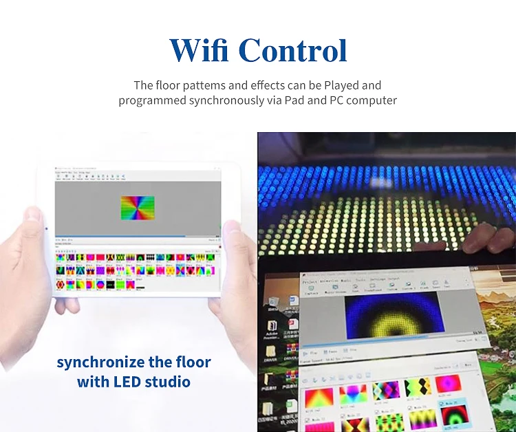 Easy Install Portable Matrix Dance Floor Stage Lighting