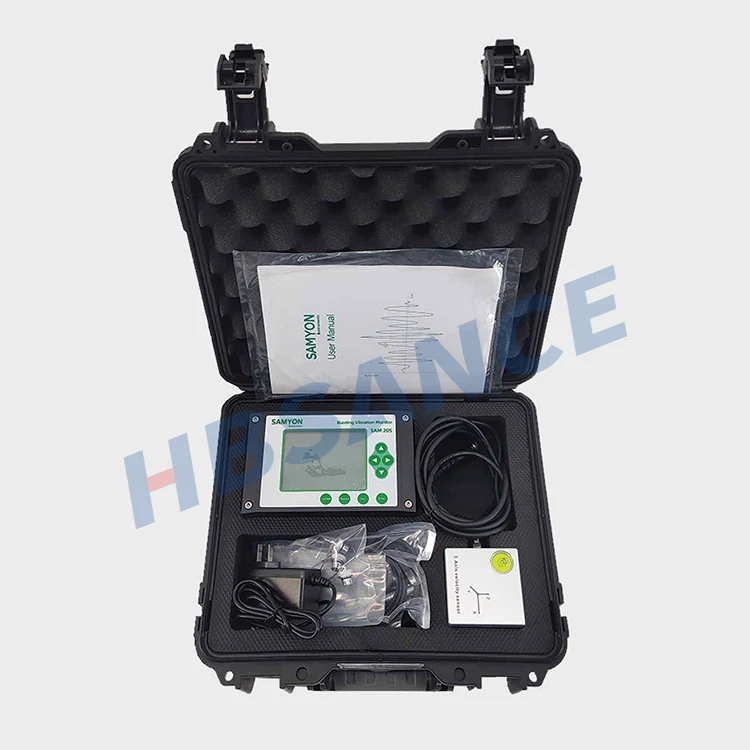 3 Channels Axial Blasting Vibration Meter Logger Vibration Monitor ...