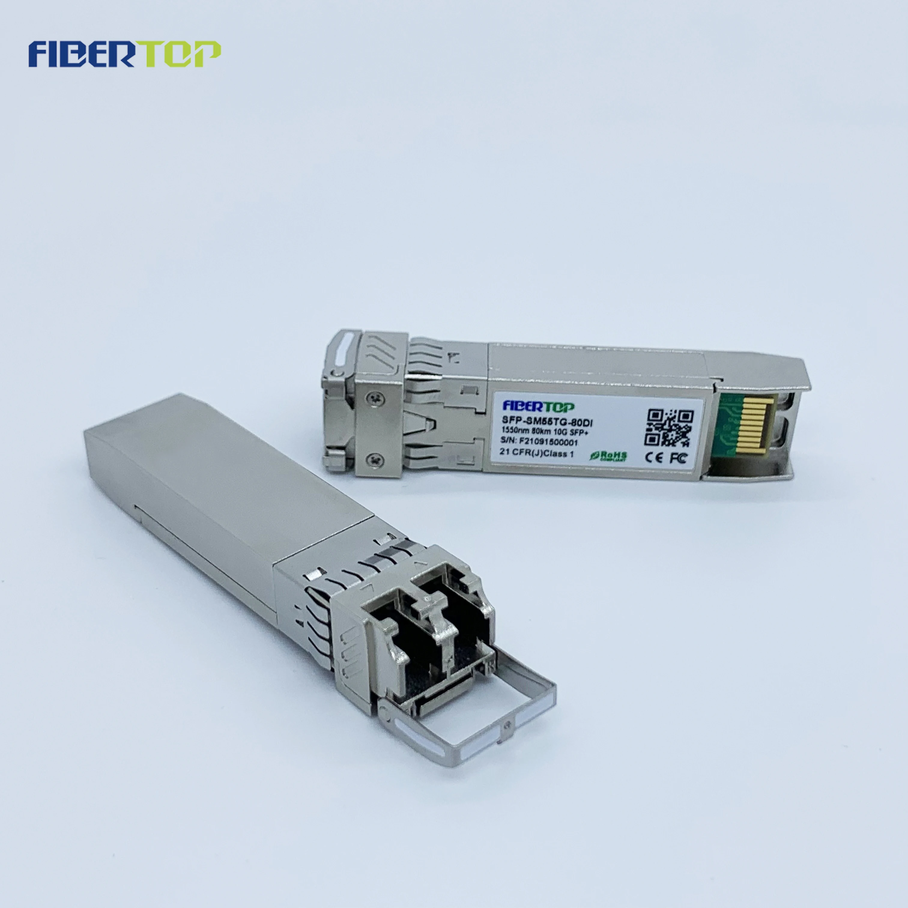 Fibertop 10g Sfp+ 1550nm 80km Double Lc 2 Port Optical Transcivers ...