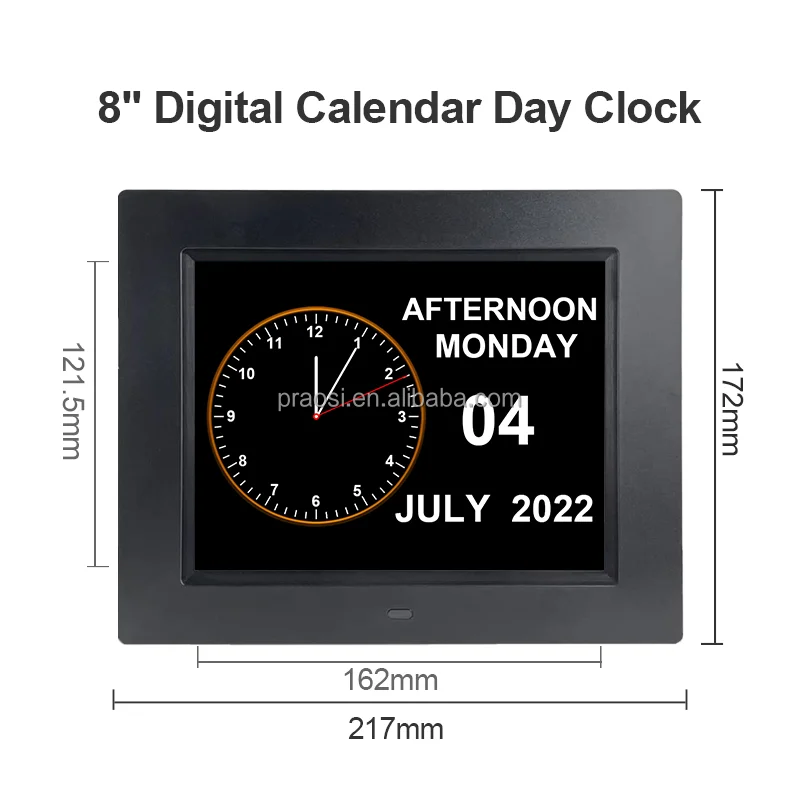 Pros Russian Digital 8 Inch Day Calendar Clock - Large Auto-Dimming ...