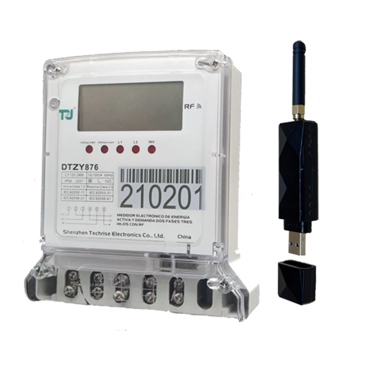 Two Phase Three Wire Electronic Electric Electricity Energy Meter Power ...