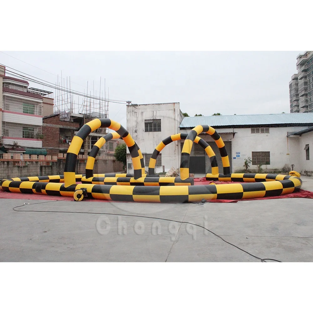 Inflatable Pedal Car Karts Race Tracks Inflatable Road Racing Track ...