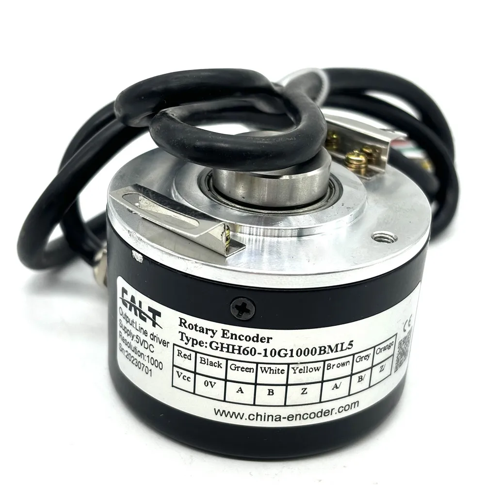 60mm Incremental Hollow Shaft Rotary Encoder Line Driver Output 5v ...